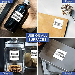 TYH Supplies White Matte Square Printer Labels 1.5 x 1.5 Inch, 2400 Labels, Laser & Inkjet, Strong Adhesive, Compatible with Avery 22805 Template