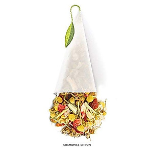 Tea Forte Chamomile Citron Herbal Tea Event Box, Bulk Pack of 48 Pyramid Infuser Tea Sachets for All Occasions