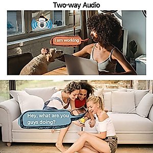 WOOLINK 2PCS Light Bulb Security Camera, 3MP Light Bulb Camera, 2.4Ghz Wireless WiFi Light Socket Security Camera with Motion Detection and Alerts, 2-Way Audio,Color Night Vision