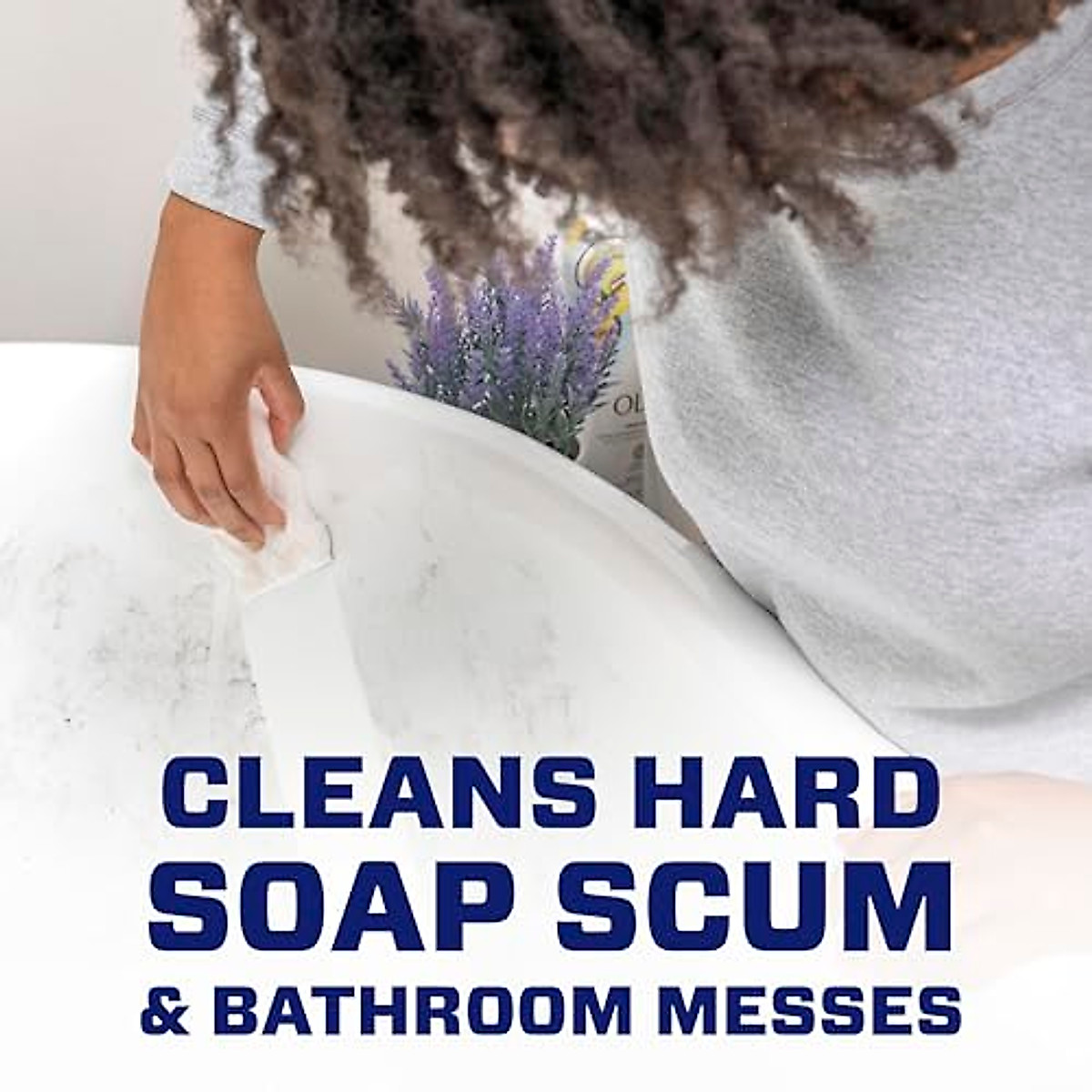 Mr. Clean Magic Eraser, Bathroom, Shower, and Shoe Cleaner with Febreze Lavender Scent, Cleaning Pads with Durafoam, 10 Count