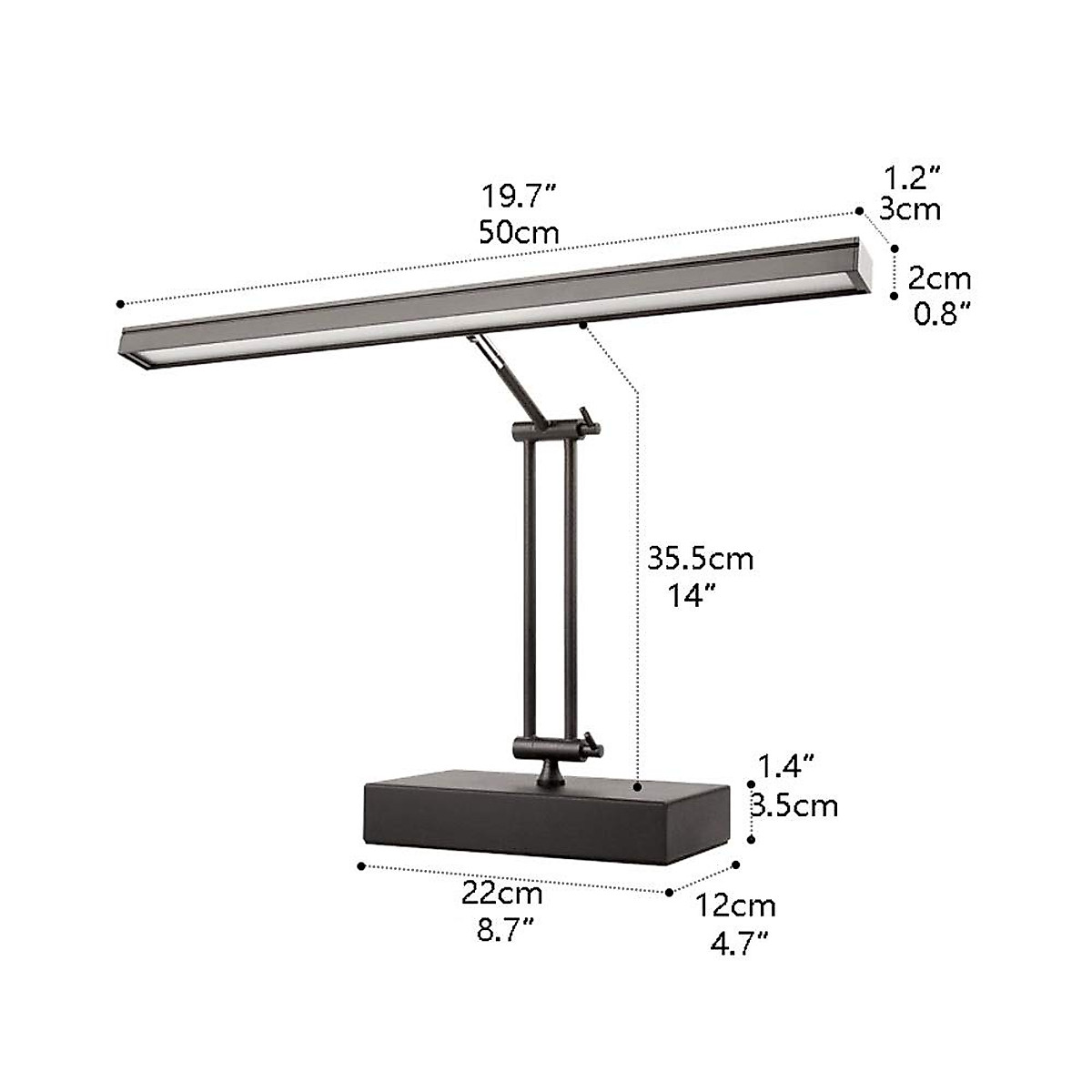 WYH Exquisite LED Lamp LED Desk Lamp 10W Eye-Care Dimmable Light 3000mA Architect Table Lamp Touch Control Study Reading Office Black Durable Table Lamp (Color : Black)