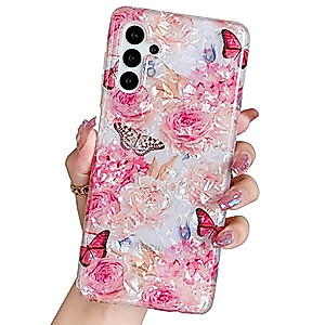 Galaxy A13 5G Glitter Cheetah Case, Jmltech Silicone Cute Bling Protective Cover for Women, Thin & Flexible - Blue