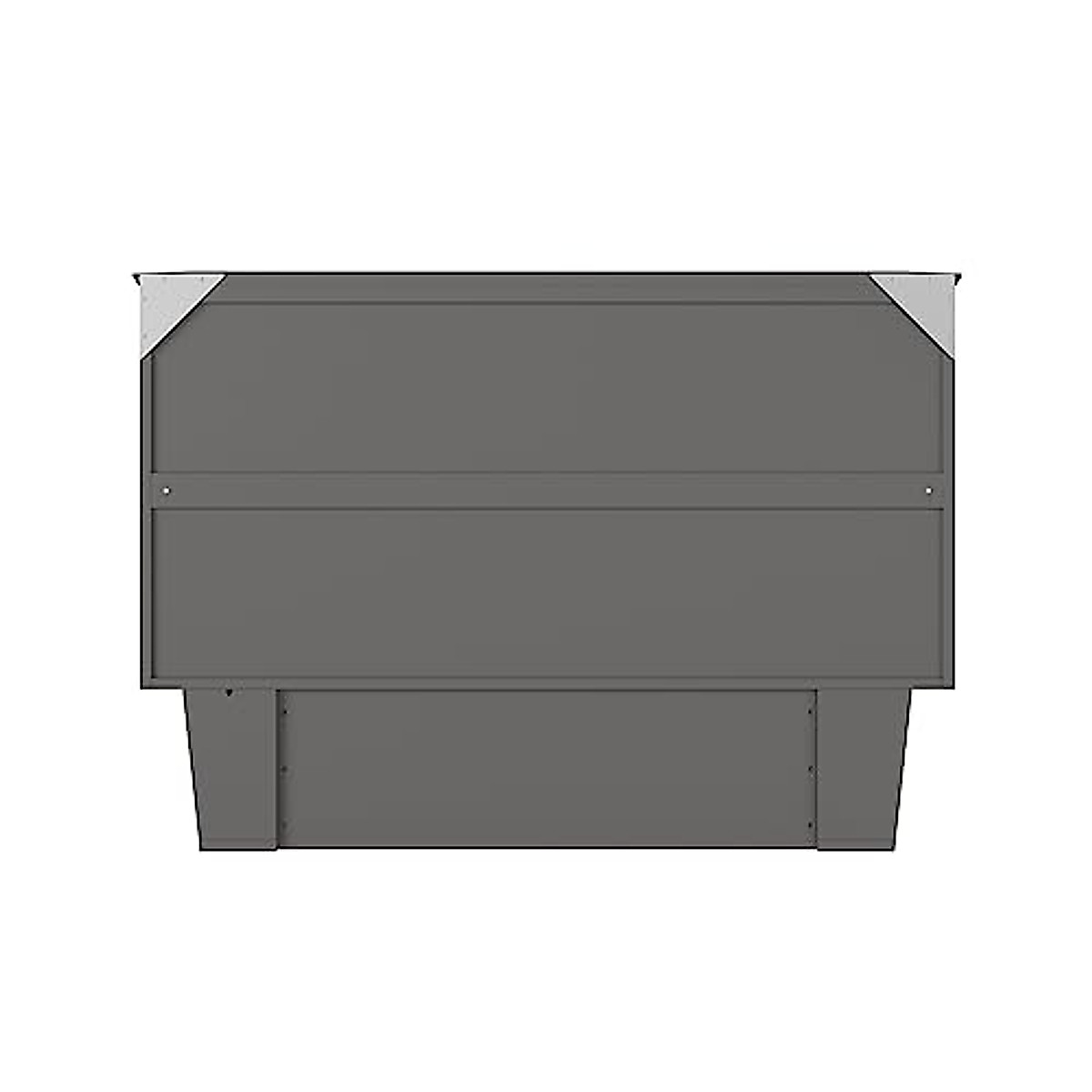 AFI, Nantucket Murphy Bed Chest with 6 inch Memory Foam Folding Matttress, Built-in Charging Station and Storage Drawer, Full, Grey