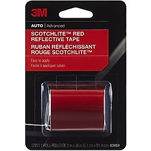 3M Scotchlite Red Reflective Tape, 03459, 2 in x 36 in, 1 Roll