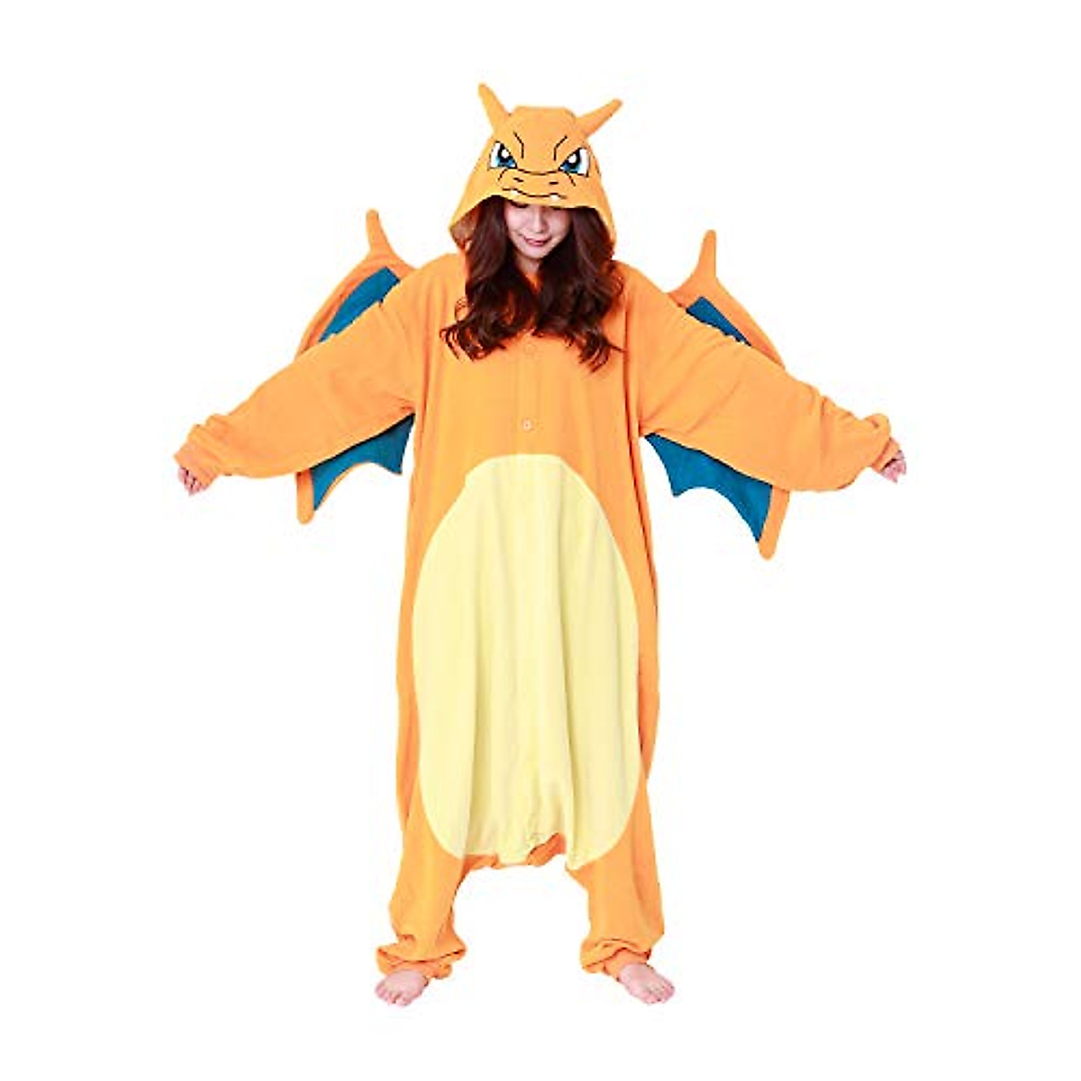 SAZAC Kigurumi - Pokemon - Charizard - Onesie Jumpsuit Halloween Costume Orange