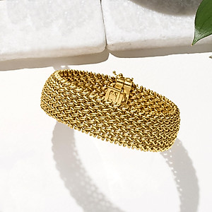 Ross-Simons Italian 18kt Yellow Gold Riso Bracelet. 7 inches