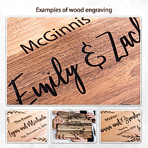 Wedding Anniversary Gifts for Women, Walnut Personalized cutting board, Wedding Gift - for couple or bride, Engraved cutting board, Custom cutting board, Bridal shower gift, Christmas gifts for mom