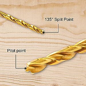 INGCO 21 Pcs Drill Bit Set with Pilot Point for Metal Wood Plastic Drilling AKDL52101