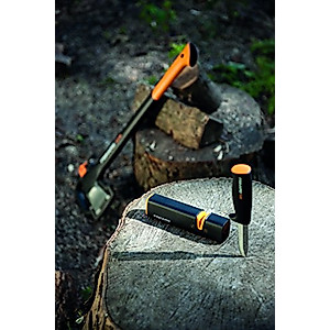 Fiskars XSharp Axe and Knife Sharpener, Ceramic sharpening stone/Fiberglass reinforced plastic case, Black/Orange, 1000601
