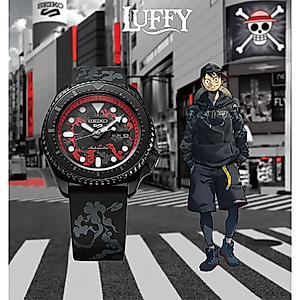 SEIKO 5 Sports One Piece Monkey D. Luffy Limited Edition Automatic Men's Watch SRPH65