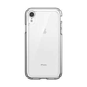 Speck iPhone XR Case - Drop Protection, Anti-Yellowing & Anti-Fade with Dual Layer Protetective, Slim Clear Case - Transparent Design with Bumper Covers - Crystal Clear iPhone XR Case - GemShell