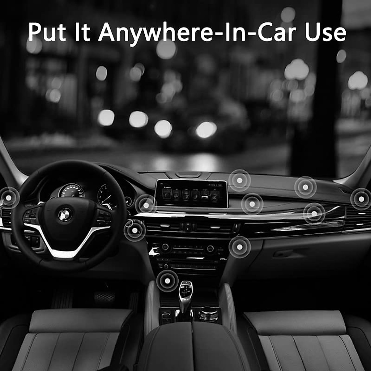 VizGiz 2 Pack 17mm Ball Sticky Mount Holder for Garmin Nuvi GPS Car Phone Wireless Charger Adhesive Dashboard Tape Sticker 17.4mm Swivel Joint Replacement Magnetic Stand Cradles Clip MI Dash Cam