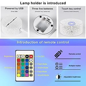 qiujonvy Stitch Night Light,Stitch Lamp with Remote & Smart Touch 16 Colors Changing Dimmable Anime Table Lamp, as Perfect Birthday Xmas Stitch Gifts for Boys and Girls