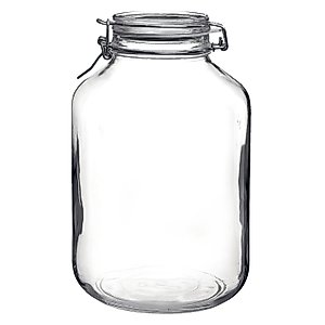 Bormioli Rocco Fido Round Clear Jar, 169-Ounce, 5 Liter (SYNCHKG066226)