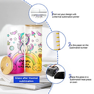 AGH 25 oz Sublimation Glass with Bamboo Lid, 6 Pack Frosted Sublimation Beer Can Glass, Gradient Color Material, Suitable for Beer, Juice, Ice Water, Drinks, Etc.