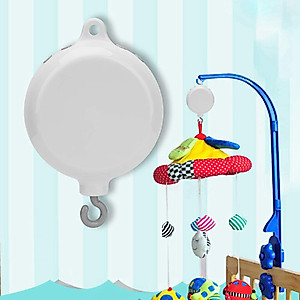 Mobile Bed Bell with 12pcs Sweet Melodies Baby Crib Bed Hanging Musical Bell for Infant Sleeping Electric Music Box