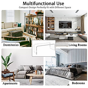 NEJHC Acrylic Coffee Table, 44" x 16" x 16" x 4/5'' Thick Clear Modern All Acrylic Waterfall Living Room Tables