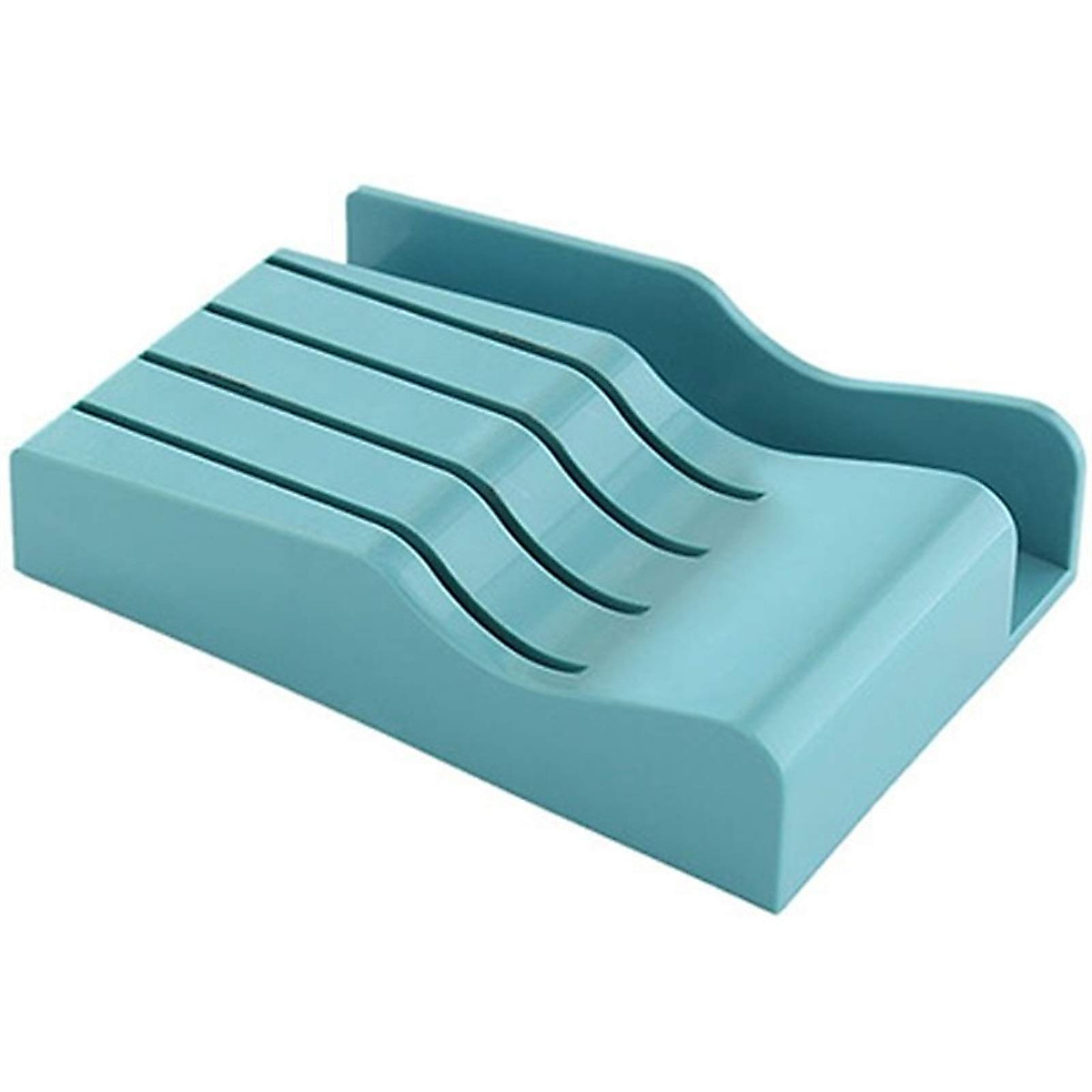 CUJUX 4 Slot Knife Rack Kitchen Drainer Chopping Cutting Board Holder Storage Organize K1MF（Without knife） (Color : A)