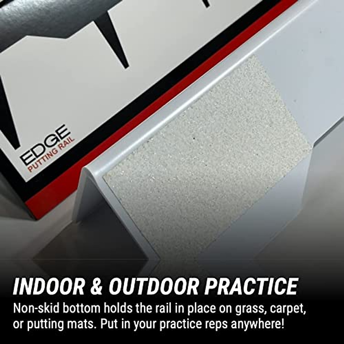 EyeLine Golf 70 Degree Edge Putting Plane Rail - Portable use Outdoors or Indoor Putting mat. Training Aid. Made in USA. Alignment, Stroke Length, Stroke Path Instant Short putt Improvement. 24 in.