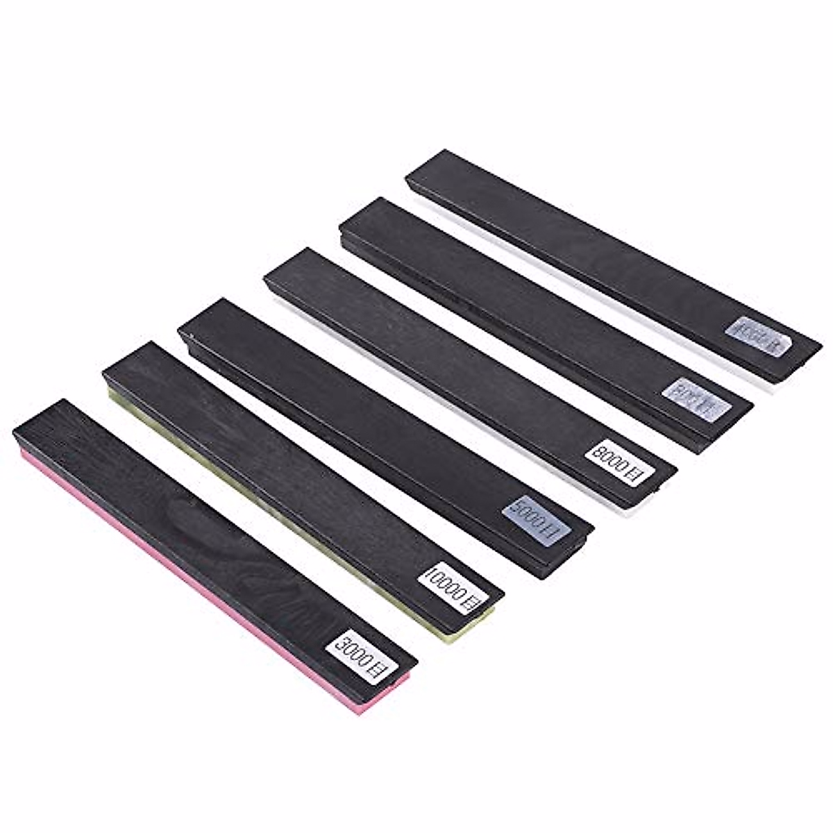 6PCS Sharpening Stone, 800‑10000 Grit Sharpening Stones Set, Fine Sharpening, Eliminate Burrs, Can Sharpen Any Blade, Easy to Use, for Polishing Compound, Flattening Stone Kitchen Tools