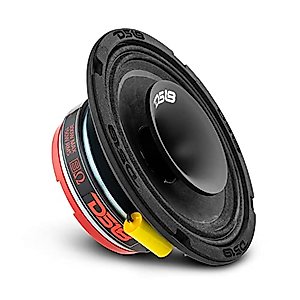 DS18 PRO-HY6.4MSL 6.5" Shallow Hybrid Mid-Range Car Audio Loudspeaker with Built-in Driver and Grill Included 300W Max 150W RMS 4 Ohms (1 Speaker)