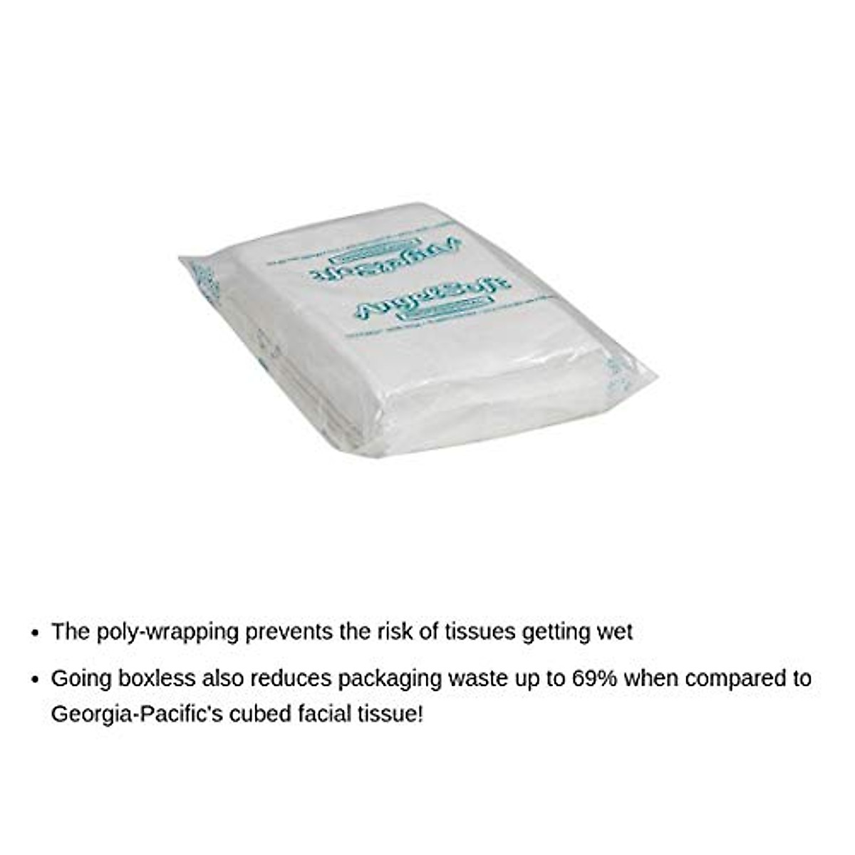 GEORGIA-PACIFIC Angel Soft Professional Series Premium Facial Tissue by GP PRO (Georgia-Pacific), PolyFlex Case, 47580, 96 Sheets Per Pack, 54 Packs Per Case, White, Sheet (Wxl) 8.300" x 7.800