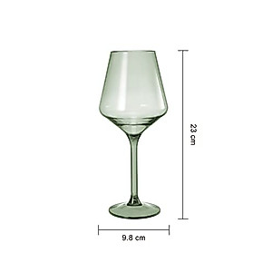 European Style Crystal, Stemmed Wine Glasses, Acrylic Glasses Tritan Drinkware, Unbreakable Muted Color | Set of 6 | Shatterproof BPA-free plastic, Reusable, All Purpose Glassware, Hand Wash Only 15oz