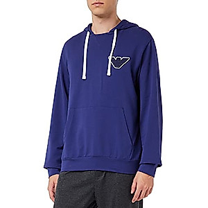 Emporio Armani Men's Stretch French Terry Zip-Up Sweater, Copy Blue, XX-Large