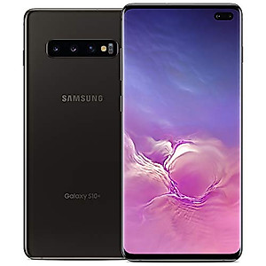 Samsung Galaxy S10+ Factory Unlocked Android Cell Phone | US Version | 1TB of Storage | Fingerprint ID and Facial Recognition | Long-Lasting Battery | Ceramic Black