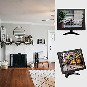 TPEKKA 10 Inch Security CCTV Monitor HD IPS 1024 x 768 Portable Mini TFT LCD Monitor BNC HDMI VGA AV Input for Computer PC FPV Screen DVR CCTV Cam Home Office Surveillance Raspberry Pi Gaming Display