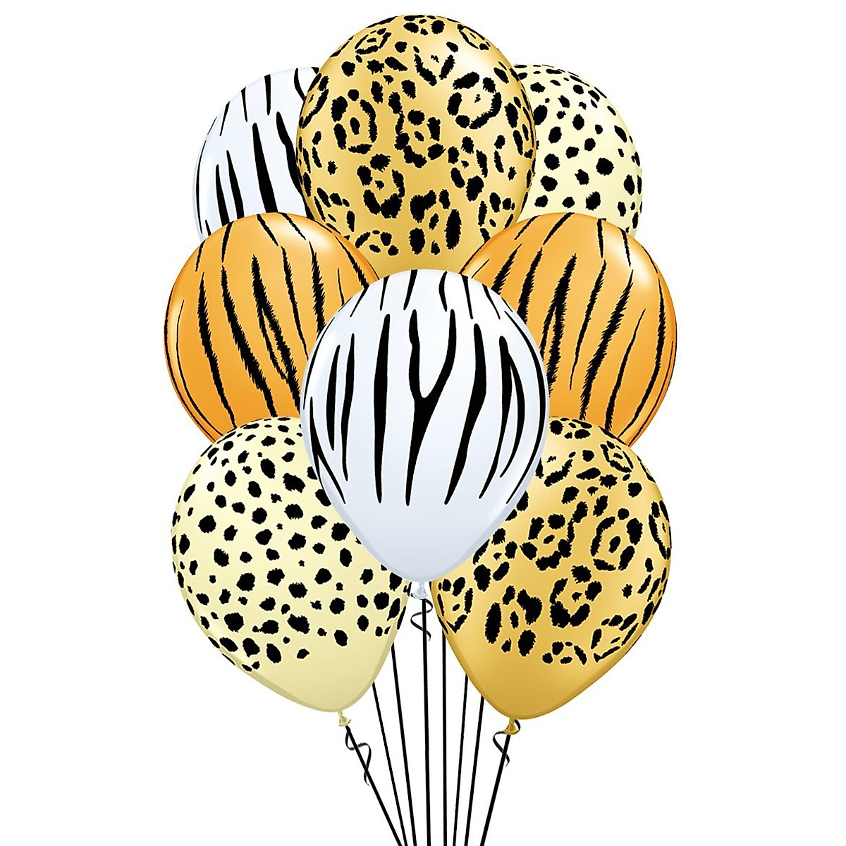 Qualatex Safari Assortment Biodegradable Latex Balloons, 11-Inches (12-Units)