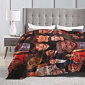 Zac Efron Collage Soft and Comfortable Warm Fleece Blanket for Sofa, Bed, Office Knee pad,Bed car Camp Beach Blanket Throw Blankets (50"x40") … (50"x40")