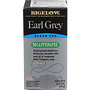 BigelowTea Earl Grey Tea (Decaffeinated), 20 Count(Pack of 1)