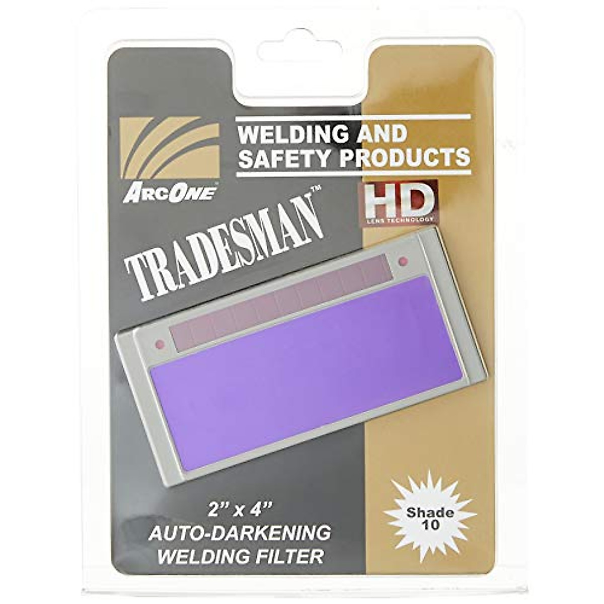 ArcOne T240-10 Tradesman Horizontal Auto-Darkening Filter for Welding Helmets, 2 x 4.25 x 0.2"