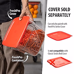 Cambro FreshPro 6Qt Food Storage Container in Clear for Industrial and Kitchen Use, Pantry Organization and Food Freshness