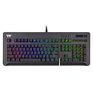 Thermaltake Level 20 GT RGB Mechanical Gaming Keyboard, Razer Green Switches, 16.8M Color RGB, Razer Chroma Compatible - GKB-LVG-RGBRUS-01