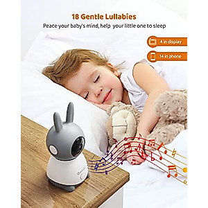 Codnida Baby Monitor with Camera and Audio,Video Baby Monitor with 5" Color Display,1080P Baby Camera,VOX Mode,4X Zoom,1000ft Transmission,Lullabies