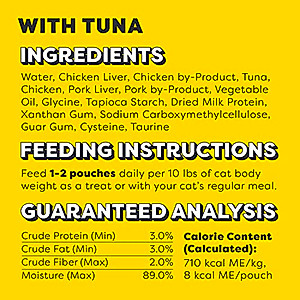 Temptations Creamy Puree with Chicken, Salmon, and Tuna, Variety Pack of Lickable Cat Treats, 0.42 Oz Pouches, 48 Count Variety Pack