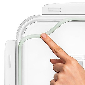 6500 ML / 220 oz / 28 Cup LARGE Glass Food Storage Container with Airtight Locking Lid. Ideal Storing food, Vegetables, Fruits. Baking Casserole, Lasagna, Roasting Turkey, Chicken BPA Free Oven Safe