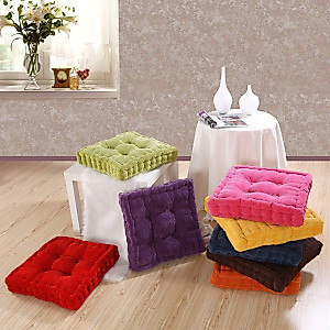 Hausadler 15"x15" Square Comfortable Seat Cushions Home Pillow Indoor Corduroy Chair Pads Office Soft Cushion