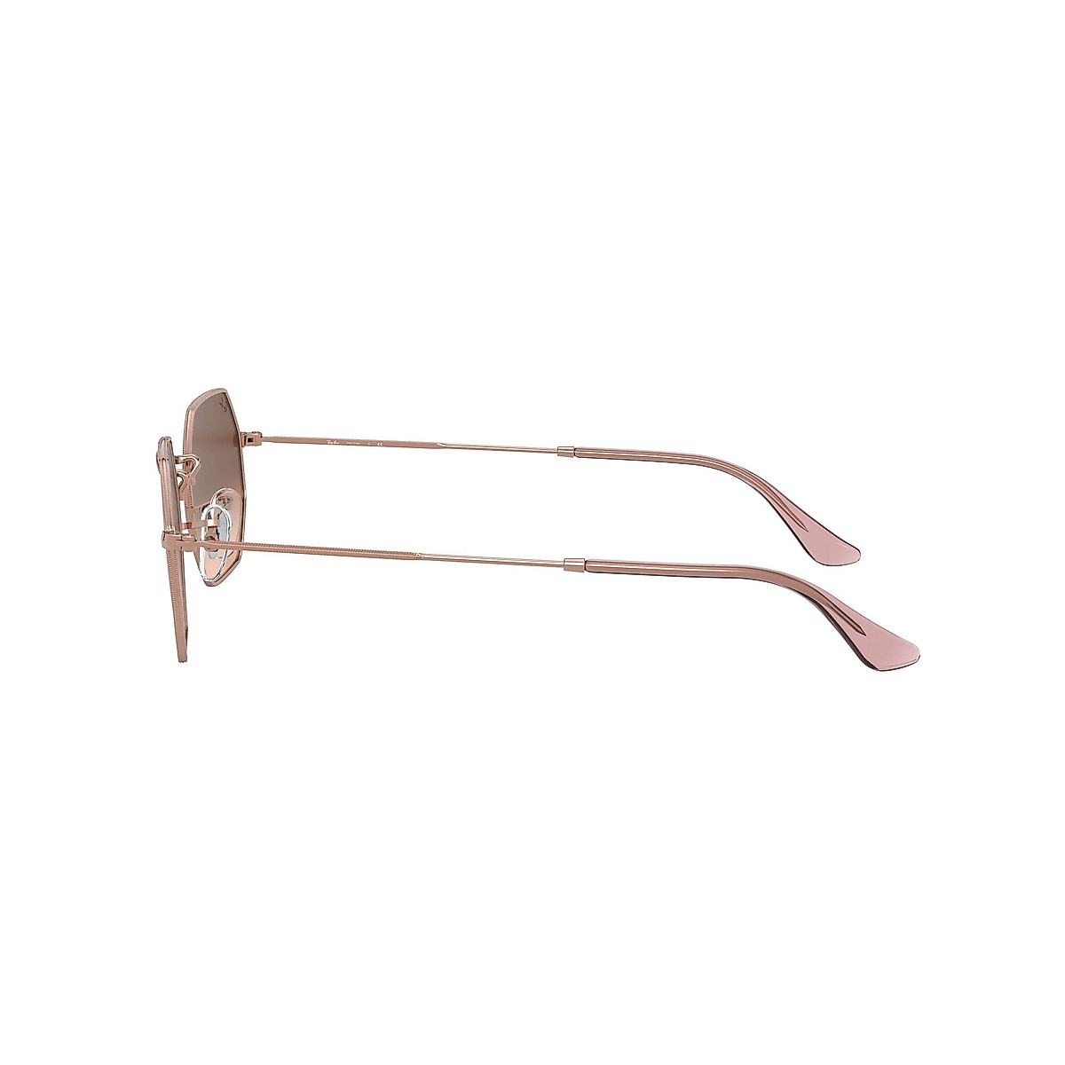 Ray-Ban RB3556N Octagonal Flat Lens Sunglasses, Copper/Pink Gradient Brown, 53 mm