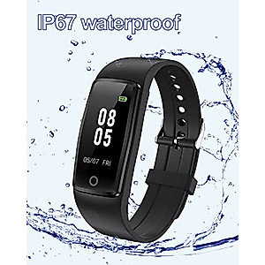 GRV Fitness Tracker Non Bluetooth Fitness Watch No App No Phone Required Waterproof Pedometer Watch with Steps Calories Counter Sleep Tracker for Men Women Kids Parents (Black)