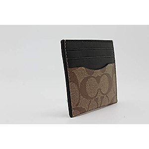 Coach Men ID Card Case Signature QB/Tan