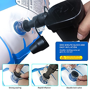 Snow Tube, Inflatable Snow Sled for Kids and Adults, Heavy Duty Snow Tube Made by Thickening Material of 0.6mm,Snow Toys for Kids Outdoor (Ski boat)