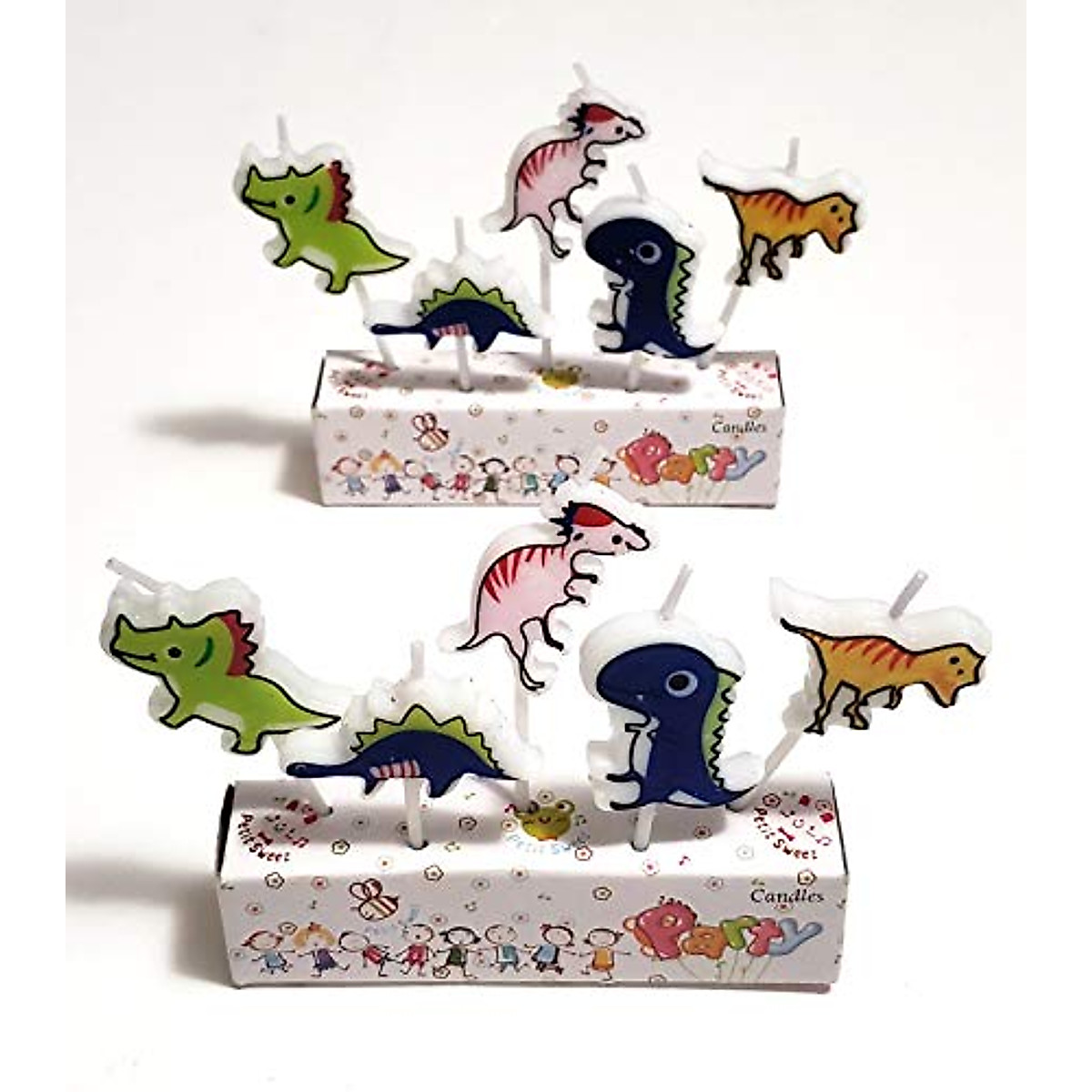 10 Count Special Cake Candles Topper with Holder for Wedding Party Birthday Valentine's Day Cake Decoration, Perfect Wish Gift for Kid and Adult (Dinosaur)