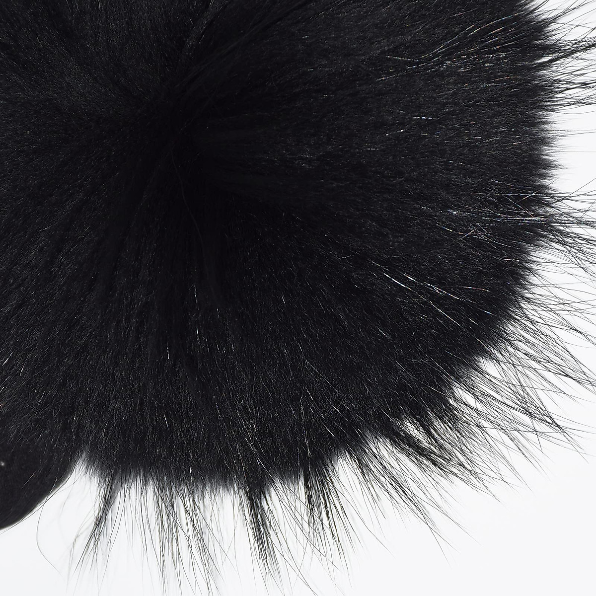 AICHUAN Womens Slouchy Beanie Hat with Real Raccoon Fur Ball Pompom Cotton Pearls Winter Fall Hat