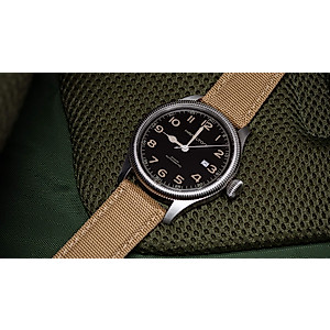 BARTON WATCH BANDS 20mm Khaki Tan Sailcloth Quick Release Premium Nylon Weave