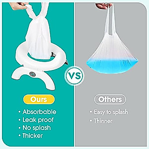 [60 Counts] Disposable Potty Liners compatible with OXO Tot 2-in-1 Go Potty, Potty Refill Bags for Toddler Travel, Universal Potty Bags Fit Most Potty Chairs