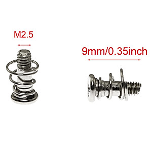ZRM&E 20pcs M2.5x9mm Spring Screws GPU Graphics Card Back Plate Heatsink Screws Phillips CPU Mainboard Radiator Fixing Bolts DIY Step Screws