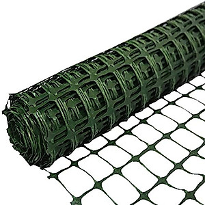 Abba Patio Snow Fence Plastic Garden Fencing Roll Temporary Safety Construction Mesh Fence Outdoor for Gardening, Yard, Patio, Pet, Rabbit, Poultry, 4' X 100' Feet, 3.25" Mesh, Green